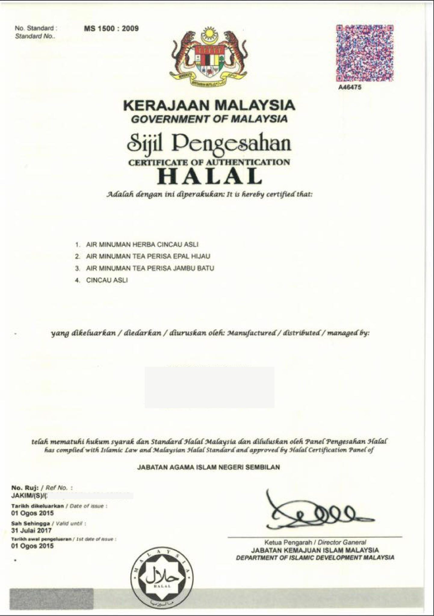 Full list of required documents for submission